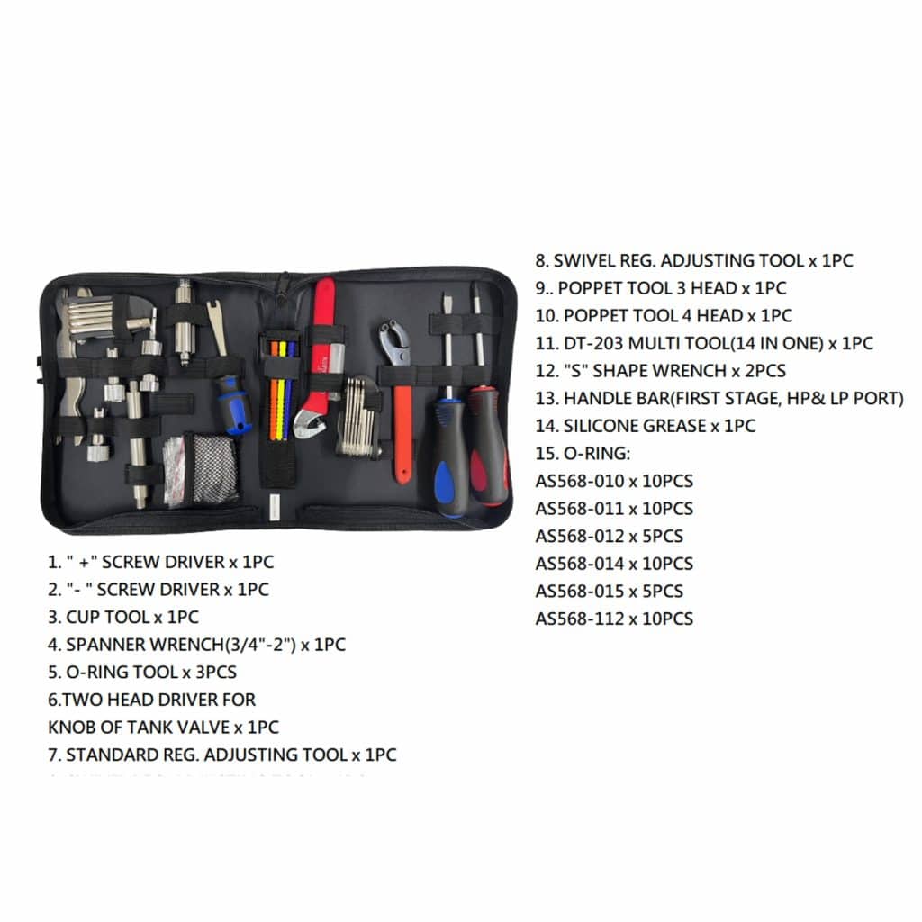 Scuba service tool kit - Sopras Tek